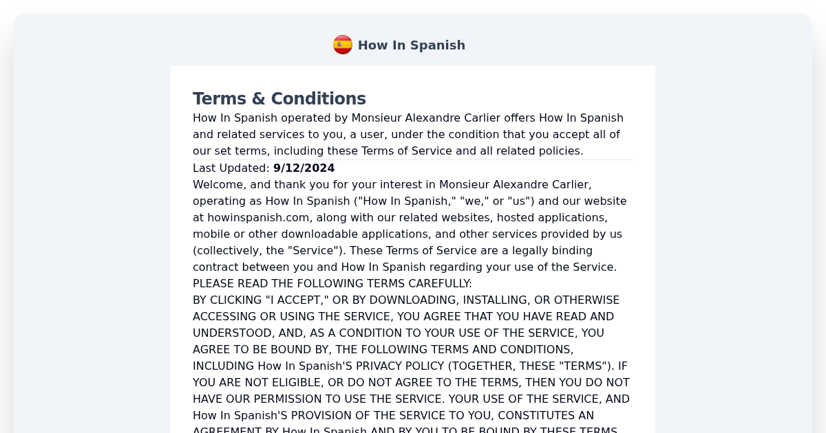 Terms & Conditions